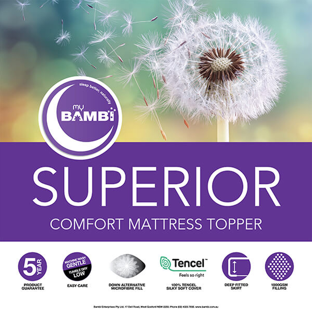 Mattress Toppers Australia | Memory Foam Bamboo Down| NDIS Approved