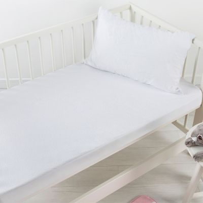 Dreamaker Cotton Terry Waterproof Cot Pillow Protector Twin Pack