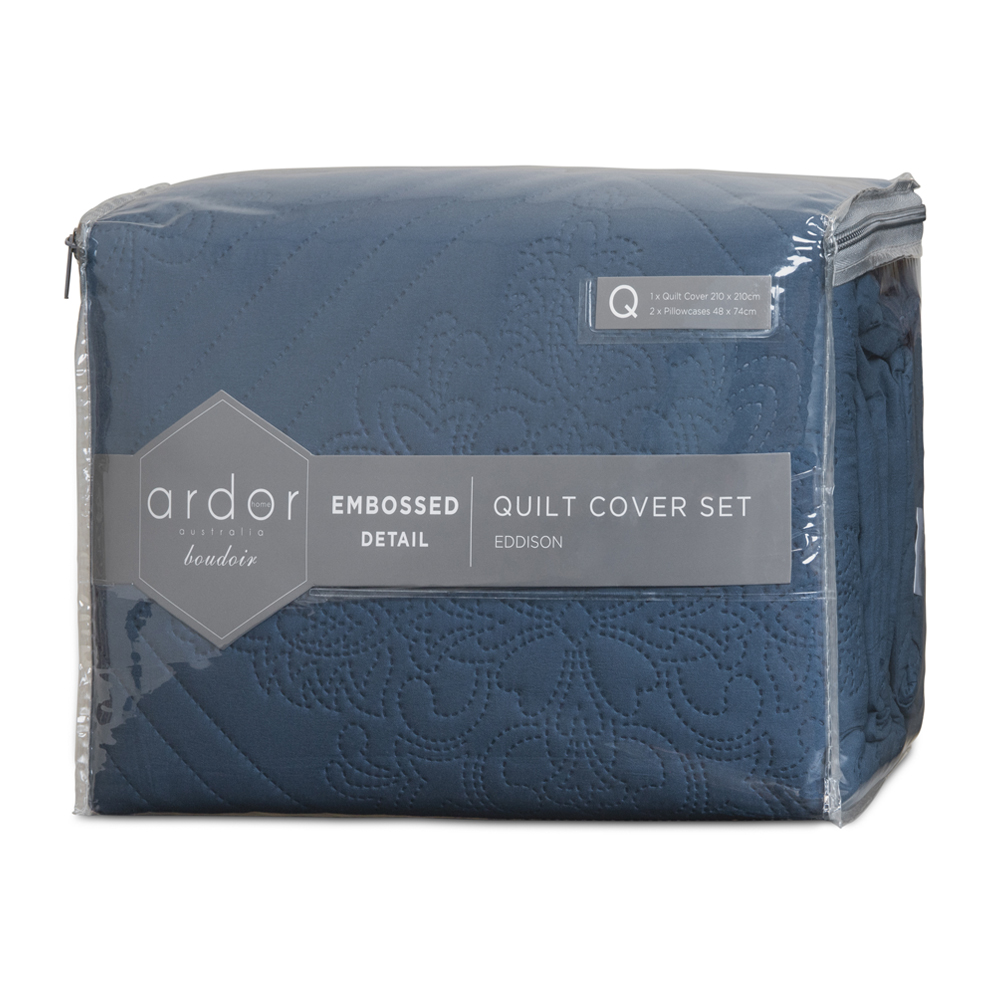 Ardor Boudoir Eddison Microfibre Quilt Cover Set