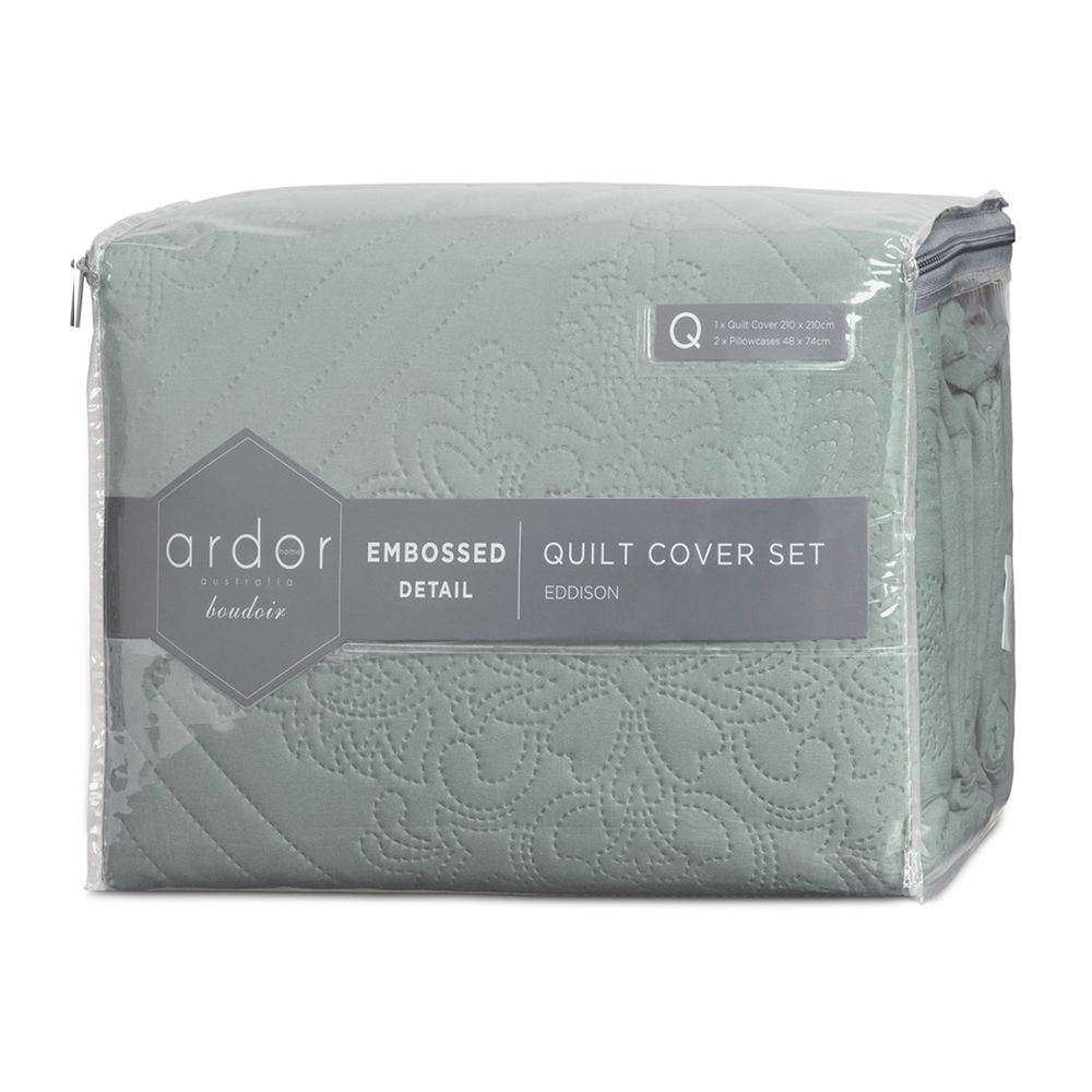 Ardor Boudoir Eddison Microfibre Quilt Cover Set