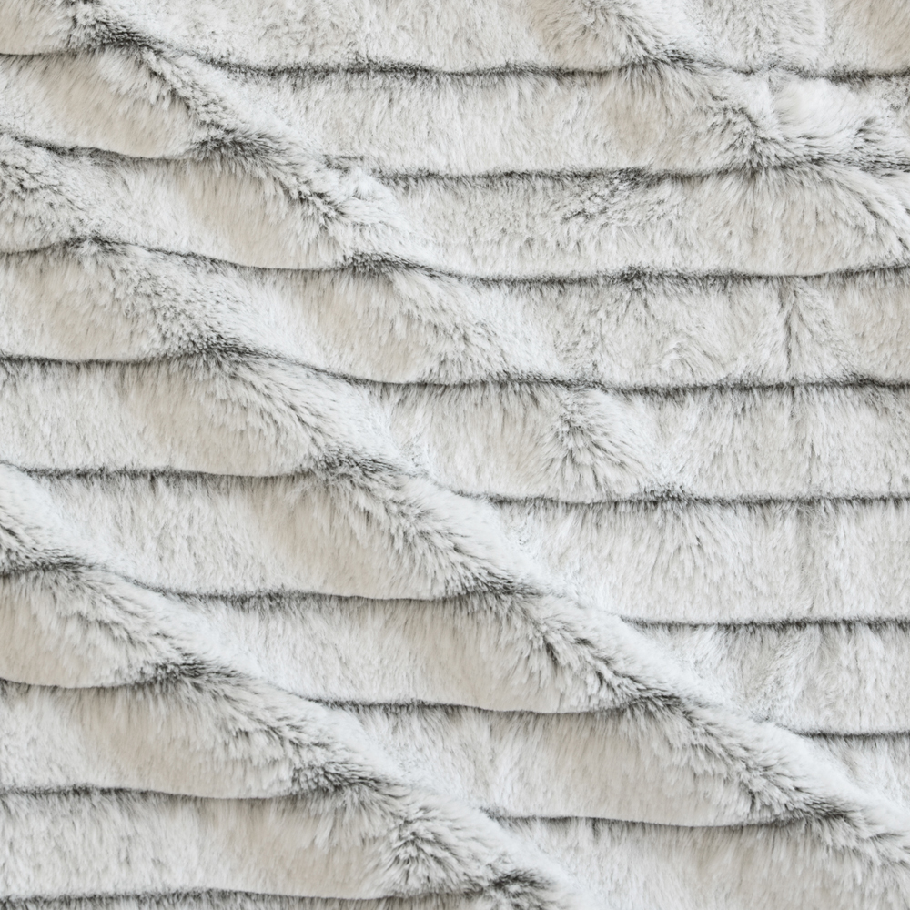 Ardor Boudoir Striped Faux Fur Quilt Cover Set