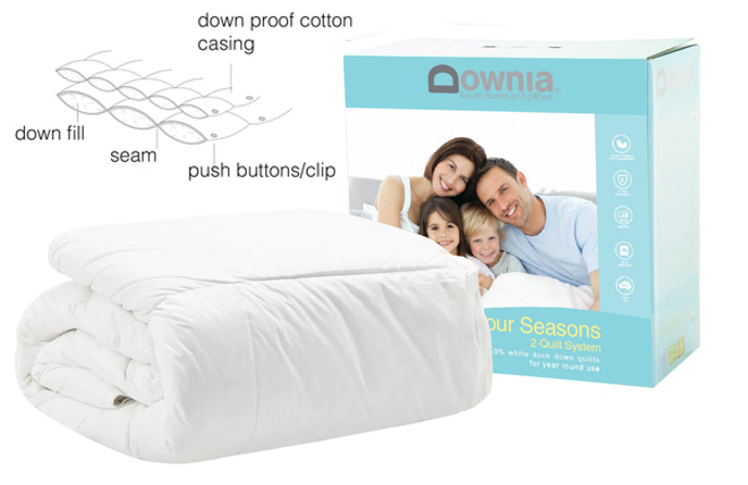 Downia Four Seasons White Duck Down and Feather Quilt Duvet