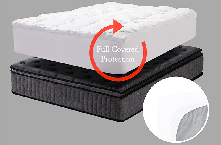 Luxury 1000 GSM Bamboo Covered Mattress Topper