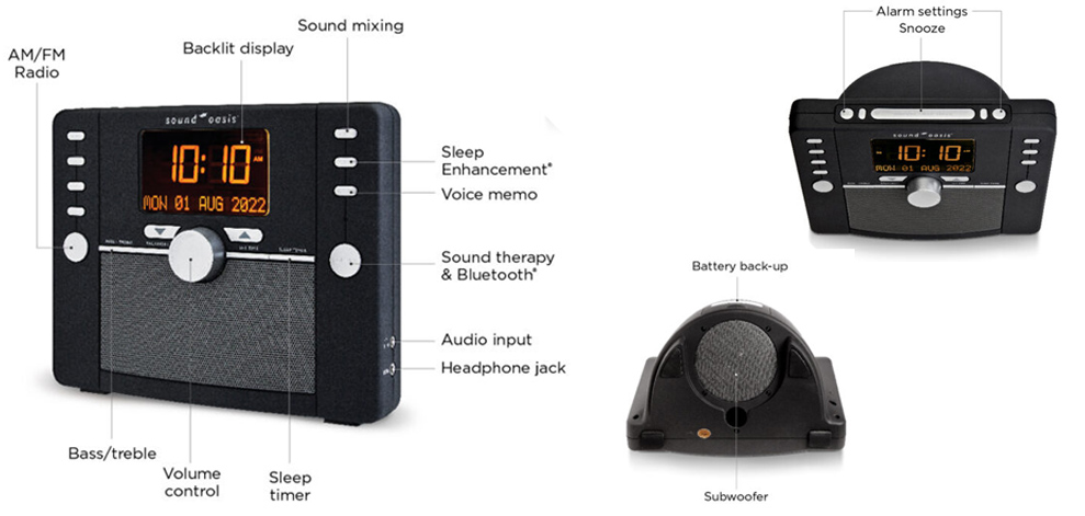 Sound Oasis Deluxe S 6000 White Noise Sound Machine